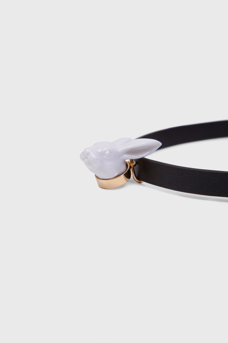 RABBIT HEAD LEATHER CHOKER – ANDRESGALLARDO